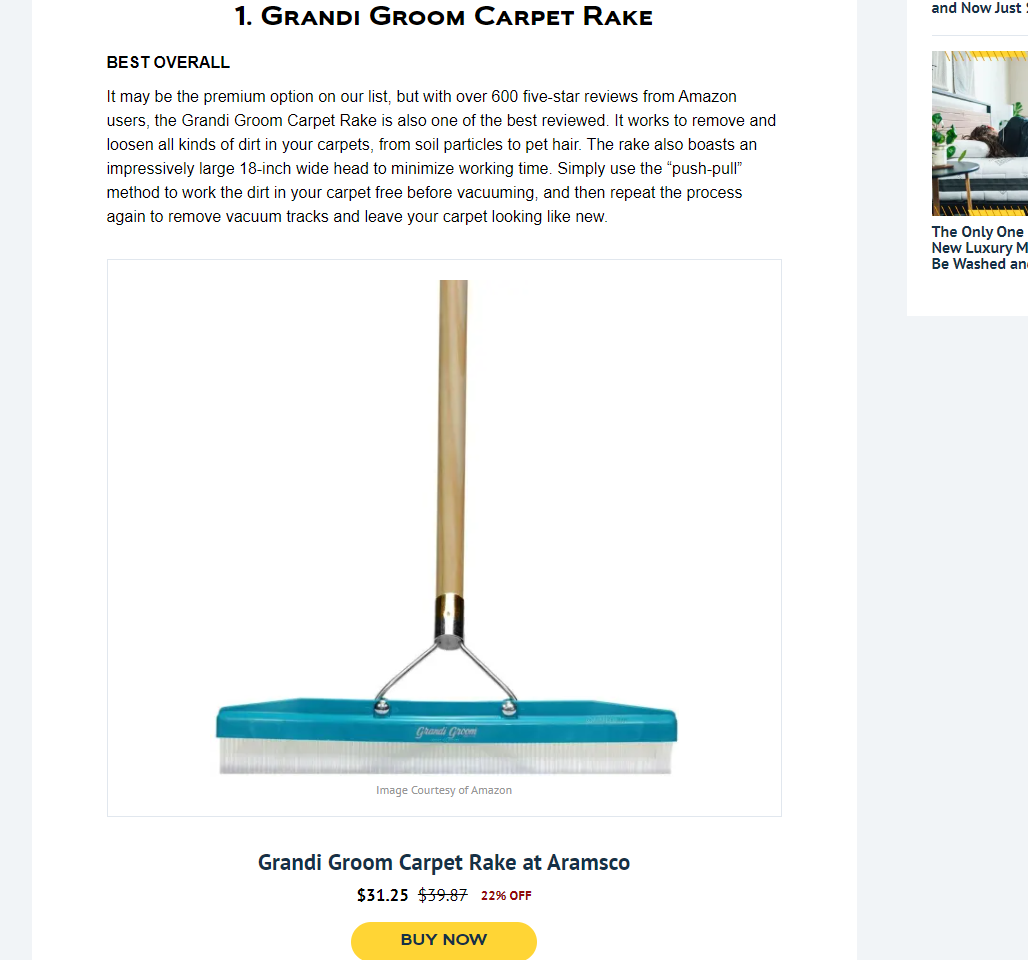 Our Bestselling Grandi Groom Carpet Rake makes it easy for homeowners ...