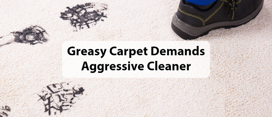 Greasy Carpet Demands Aggressive Cleaner