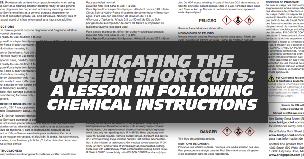 Navigating the Unseen Shortcuts: A Lesson in Following Chemical ...