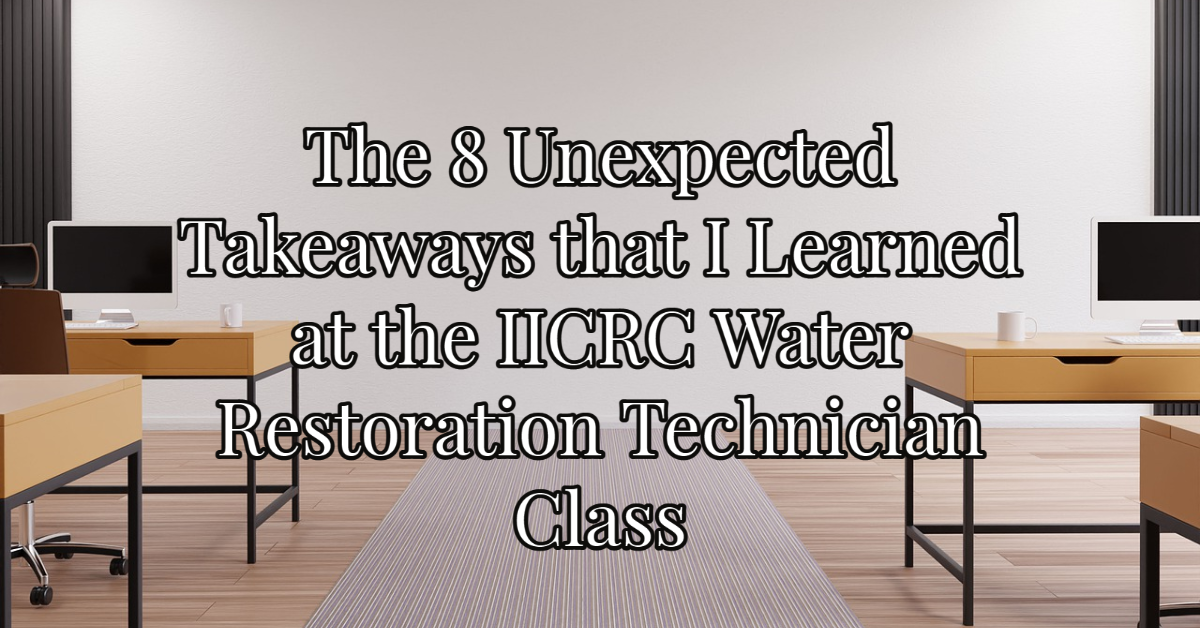 The 8 Unexpected Takeaways that I Learned at the IICRC Water ...